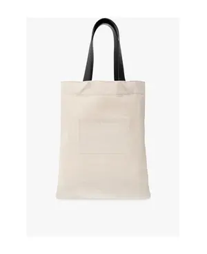 JIL SANDER Large Logo Tote Bag - Nude