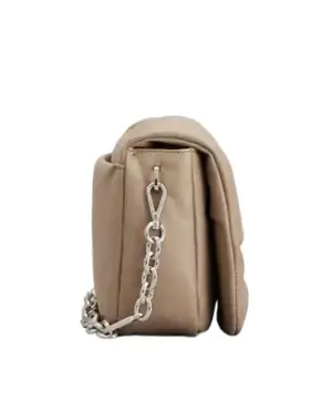 ROGER VIVIER Belle Vivier Choc Bag In Leather - Beige