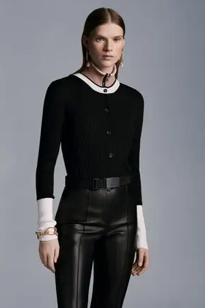 Moncler Ribbed Wool Cardigan