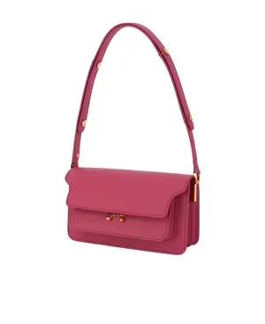 Marni Trunk E/w Foldover Top Shoulder Bag