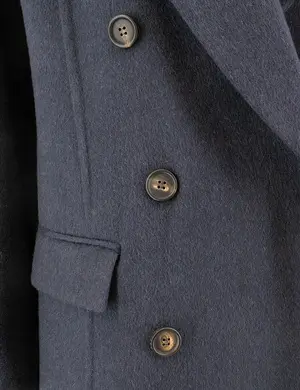 Brunello Cucinelli Double Breasted Long Sleeved Coat - Blue