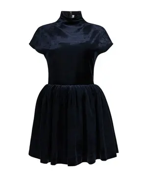 Alaïa Velvet High Neck Mini Dress