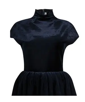 Alaïa Velvet High Neck Mini Dress