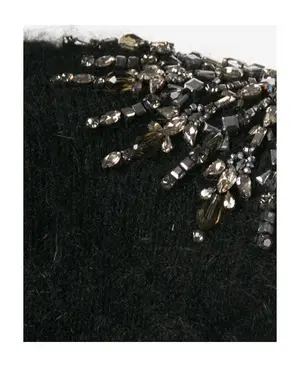 Alberta Ferretti Rabbit Hair Embellished Pullover