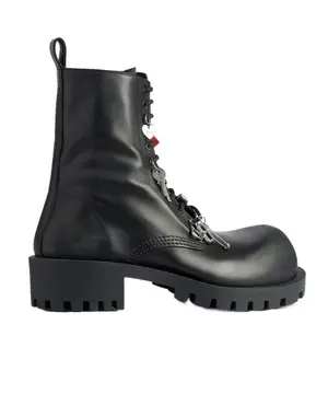 Balenciaga Hummer Lace-up Boots With Charms