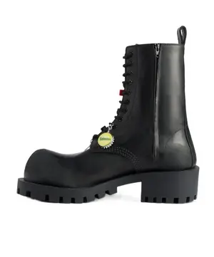 Balenciaga Hummer Lace-up Boots With Charms