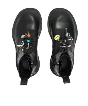 Balenciaga Hummer Lace-up Boots With Charms