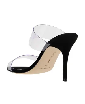 Manolo Blahnik Scolto 90mm Slip-on Sandals - White