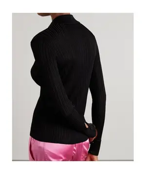 TOM FORD Fine Ribbed Polo Collar Shirt