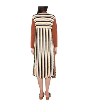 ALYSI Striped Knitted Gilet