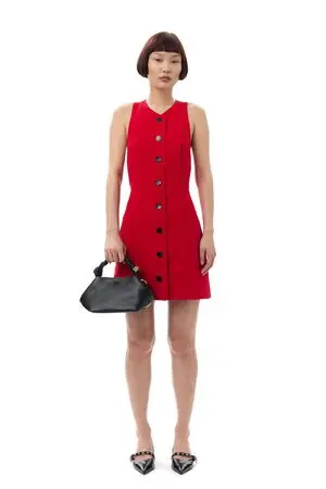 GANNI Twill Suiting Mini Dress