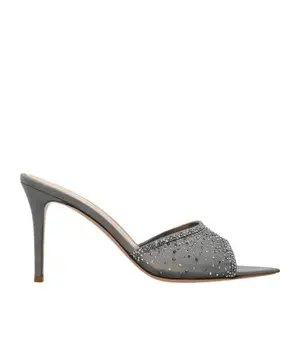 GIANVITO ROSSI Rania Heeled Sandals - Gray