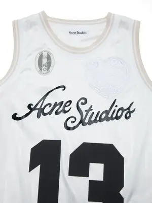 Acne Studios Sleeveless Sports Jersey Tank Top - White