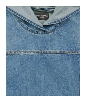Balenciaga Oversized Hooded Denim Jacket