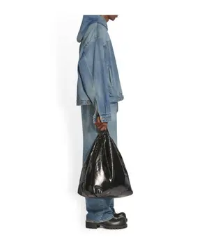 Balenciaga Oversized Hooded Denim Jacket