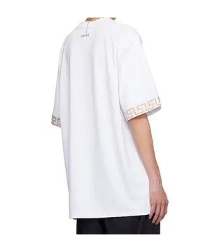 Versace Greca-trim Crewneck T-shirt - White