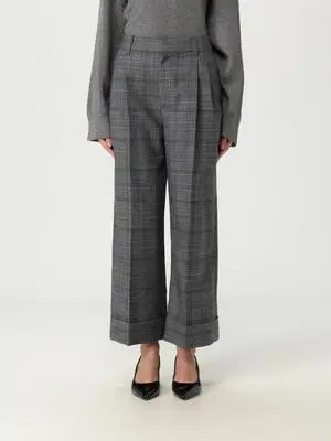 Brunello Cucinelli Houndstooth Plaid Tailored Trousers