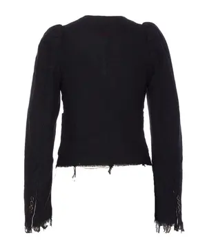 UMA WANG Long Sleeve Casual Jacket With Fringed Edges
