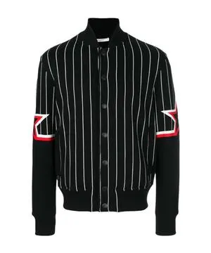 Givenchy Striped Pilot Jacket With Star Decal