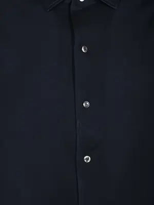 Zegna Long Sleeved Buttoned Classic Shirt - Blue