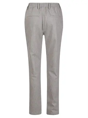 Eleventy Drawstring Waist Straight Leg Trousers - Gray
