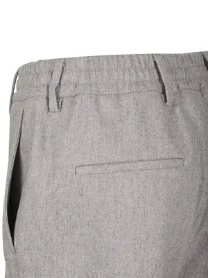 Eleventy Drawstring Waist Straight Leg Trousers - Gray