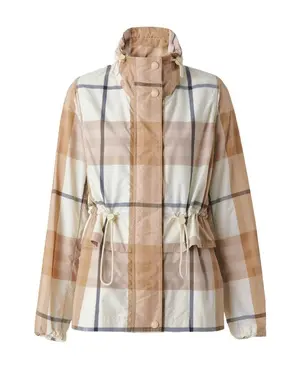 Burberry Checked Drawstring Waist Jacket