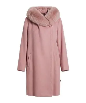 Max Mara Long Hooded Coat With Waist Straps - No