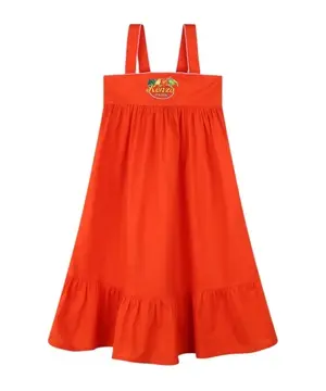 Kenzo Logo-appliqué Square Neck Maxi Dress