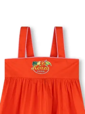 Kenzo Logo-appliqué Square Neck Maxi Dress