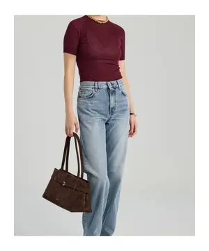 Alaïa Round Neck Short Sleeve T-shirt