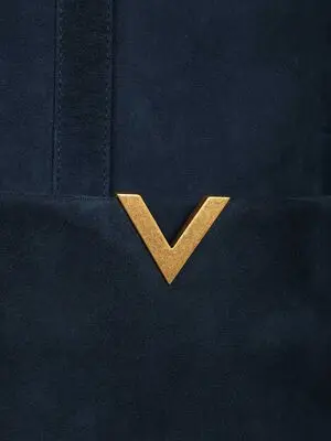 Valentino Garavani Vgold Velour Leather Jacket