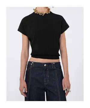 Sportmax Ribbed Round Neck Knit Top