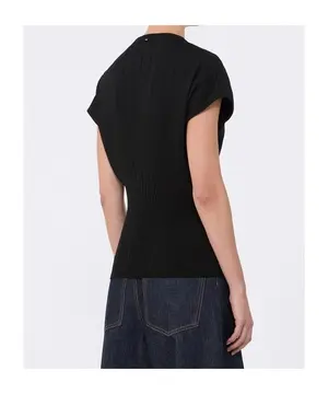 Sportmax Ribbed Round Neck Knit Top