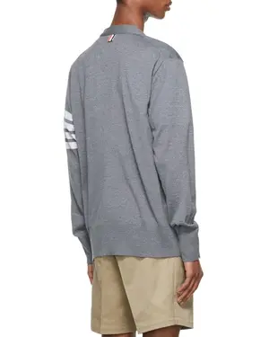 Thom Browne 4-bar V-neck Knitted Cardigan