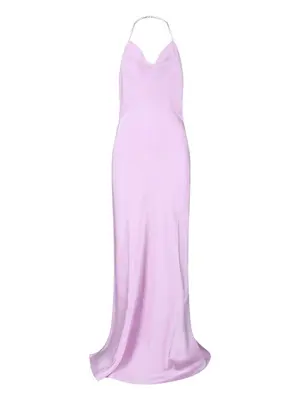 Stella McCartney Satin Maxi Gown With Draped Neckline