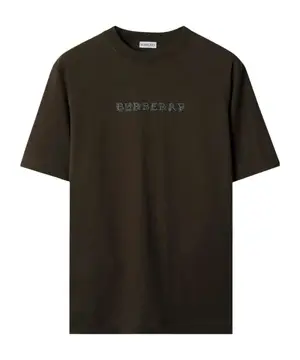 Burberry Logo Detailed Crewneck T-shirt - Black