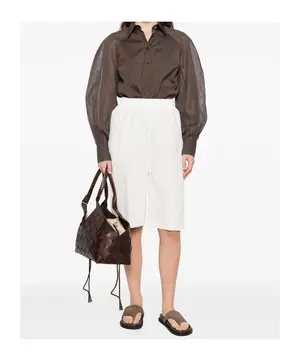 Brunello Cucinelli Sheer-panel Long-sleeve Shirt
