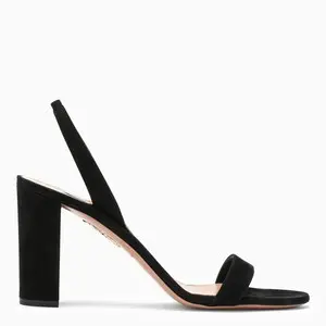 AQUAZZURA So Nude Block Sandals - Black