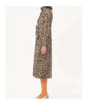 Valentino Garavani Animalier Print Double-breasted Cloth Coat - Brown