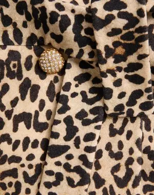Valentino Garavani Animal Print Double-breasted Coat - Brown