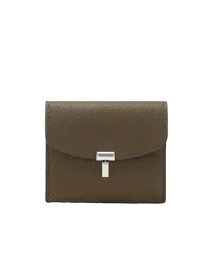 TOTEME T-lock Leather Cardholder - Brown