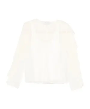 FORTE_FORTE Forte Forte Ruffled Long Sleeve Blouse White
