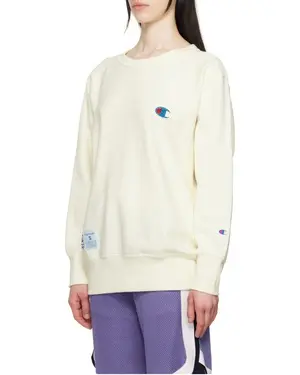 Undercover X Champion Embroidered Crewneck Sweatshirt - Ivory