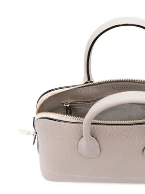 VALEXTRA My Logo Leather Tote Bag - Beige