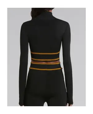 Marni Logo Intarsia-knit High Neck Cropped Jumper