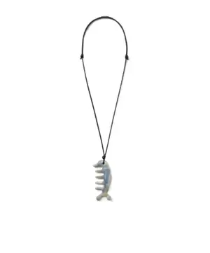 LEMAIRE Beluga Gua Sha Necklace - Grey Agate