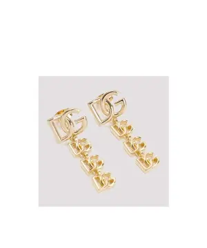 Dolce & Gabbana Dg Logo Drop Earrings - Yellow
