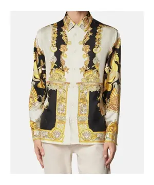 Versace Pattern-printed Button-up Shirt - Multicolor