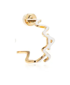 Marni Zig-zag Hoop Earrings - Yellow
